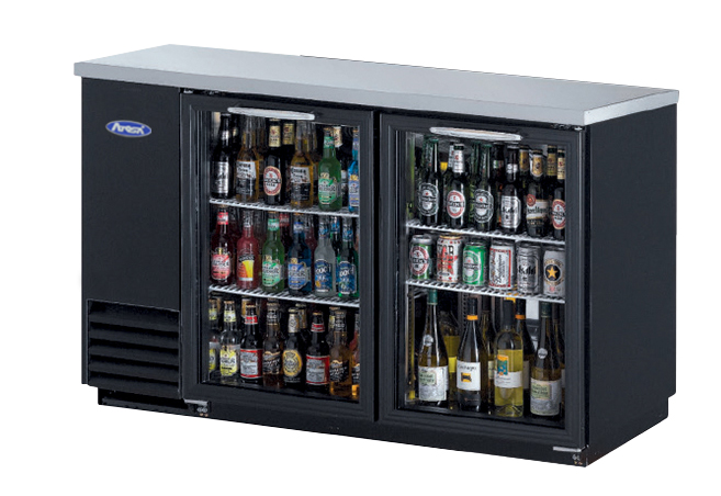 MBB48 Refrigerated Back Bar Cooler with Glass Door Black